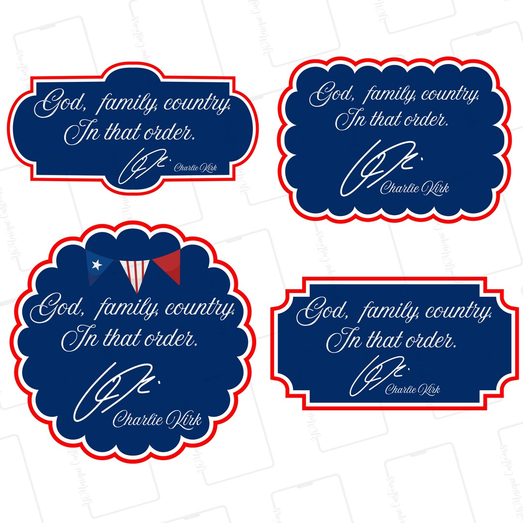 Charlie Kirk | Freedom | TPUSA | Turning Point USA | Flag | 4 Pngs ...