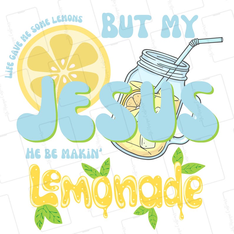 Christian Lemonade PNG File: Jesus Design, Sublimation & DTF (digital ...