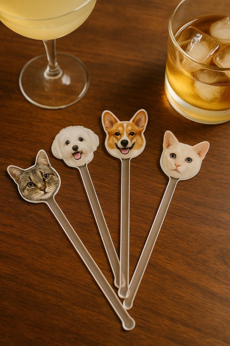 Personalized Pet Acrylic Cocktail Stirrers for Wedding Bar - Etsy