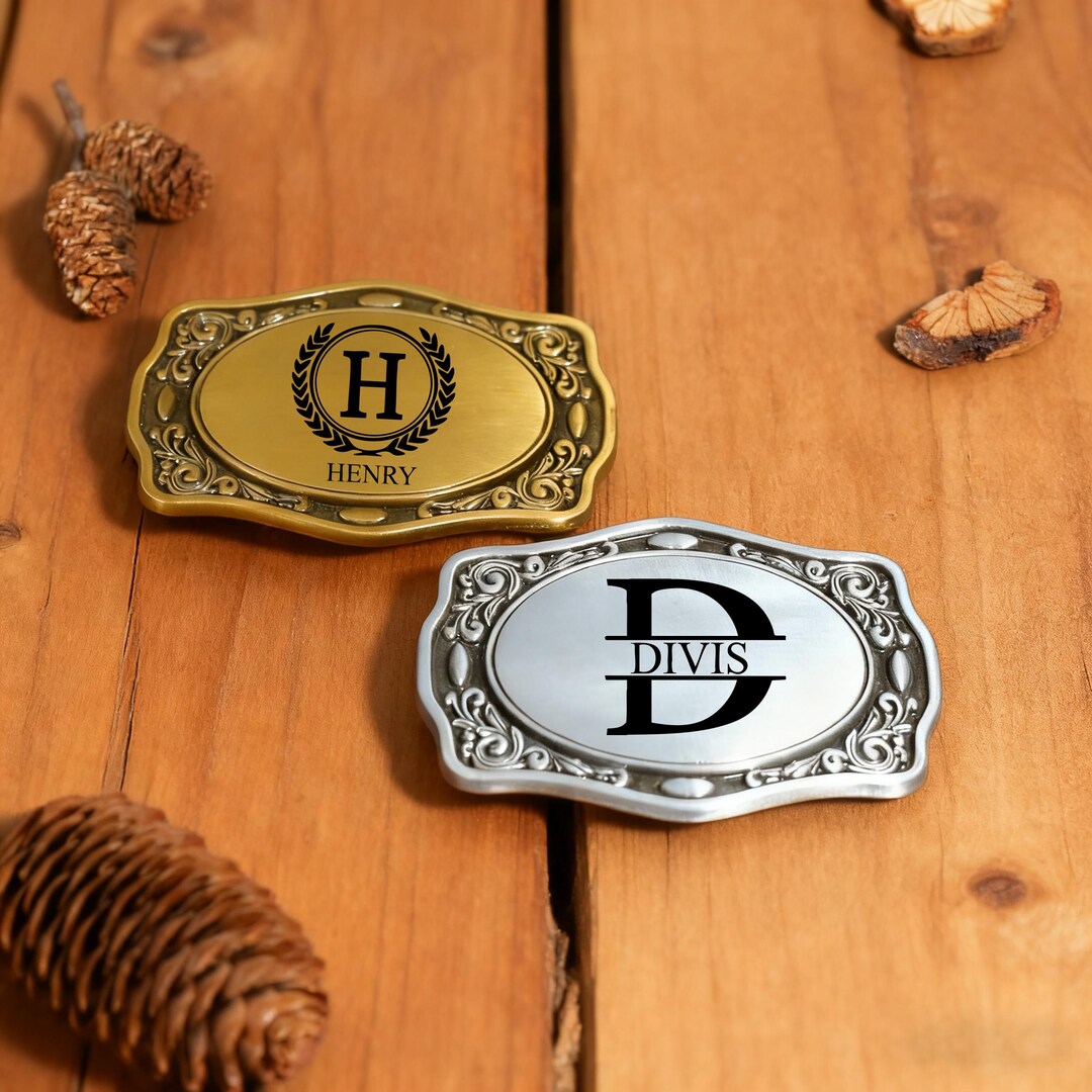 Custom Engraved Western Belt Buckle: Stainless Steel Cowboy Buckle ...