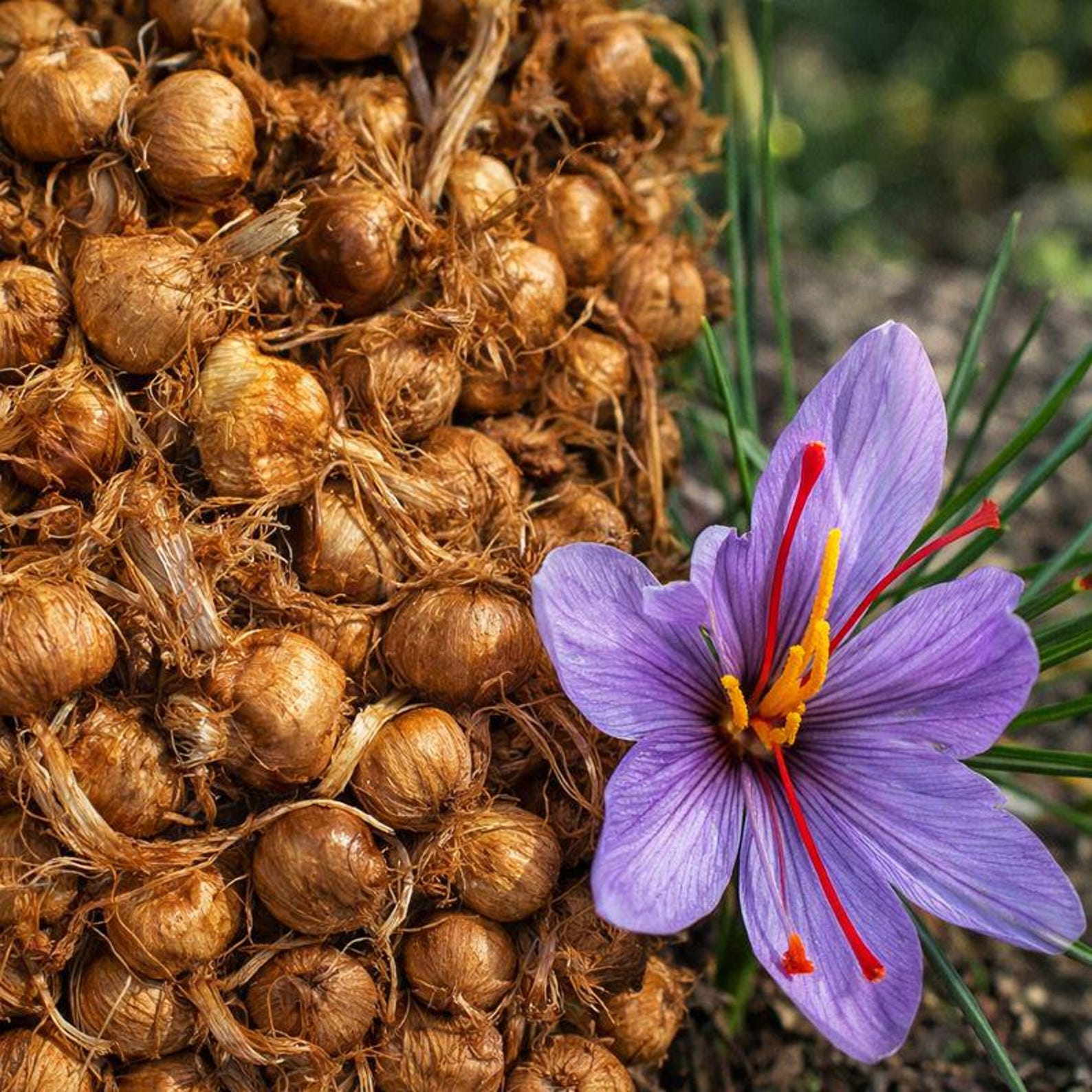 10 Saffron Crocus Sativus Bulbs: Rare Edible Spice Flower Organic - Etsy