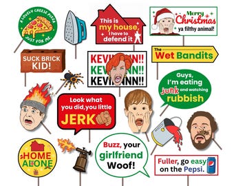 Home Alone Inspired Party Props: Christmas Holiday Photo Booth Props ...