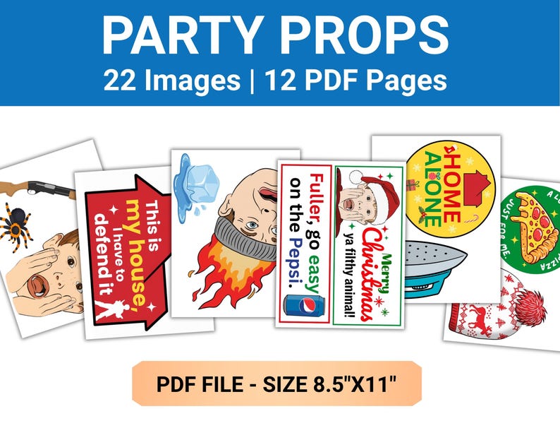 Home Alone Inspired Party Props: Christmas Holiday Photo Booth Props ...