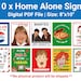 Home Alone Party Signs: Christmas Movie Party Decorations (digital PDF ...