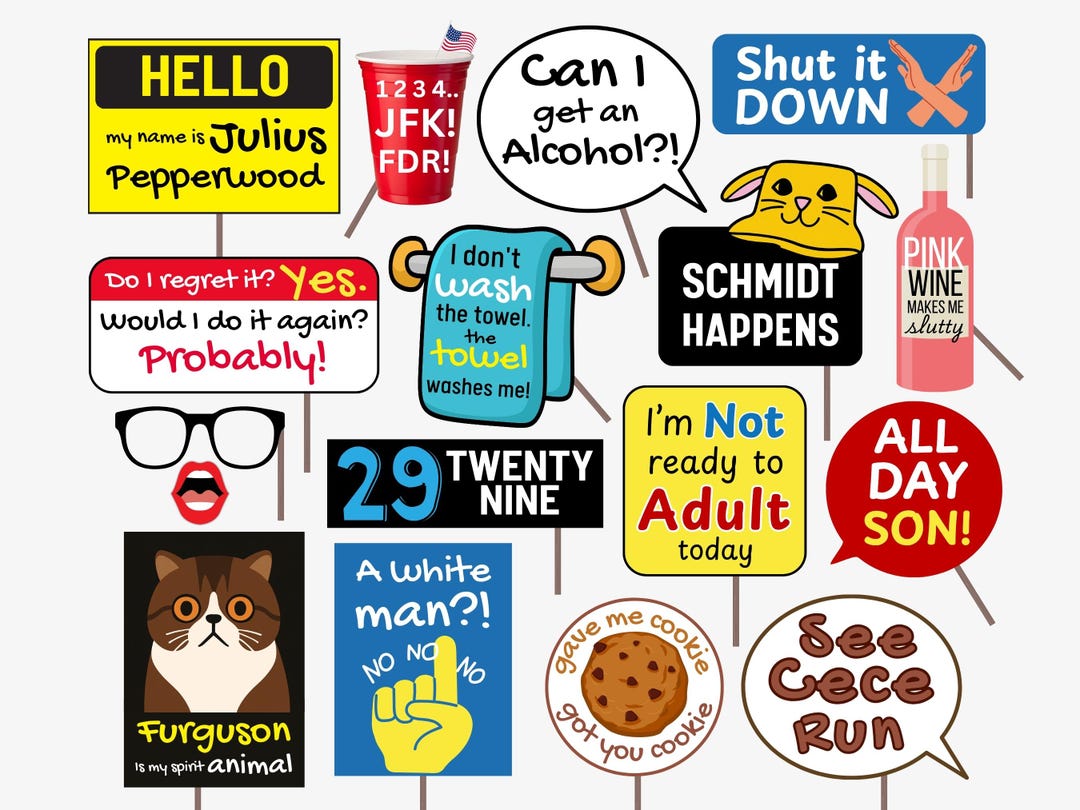 New Girl Party Props, New Girl TV Show Party Decorations, New Girl ...