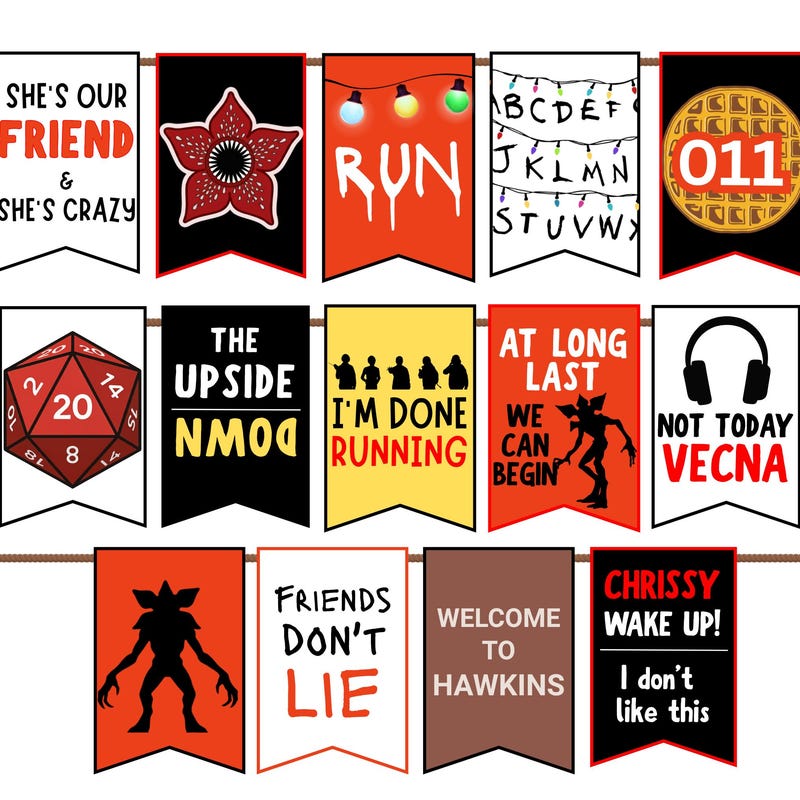 Strangers Things Banner - Etsy