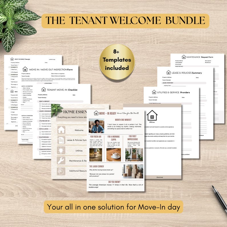 Tenant Welcome Packet | Essential Move-in Forms, Checklists & Welcome ...