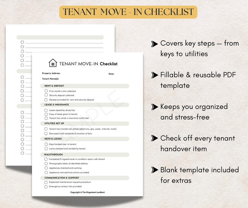 Tenant Welcome Packet | Essential Move-in Forms, Checklists & Welcome ...