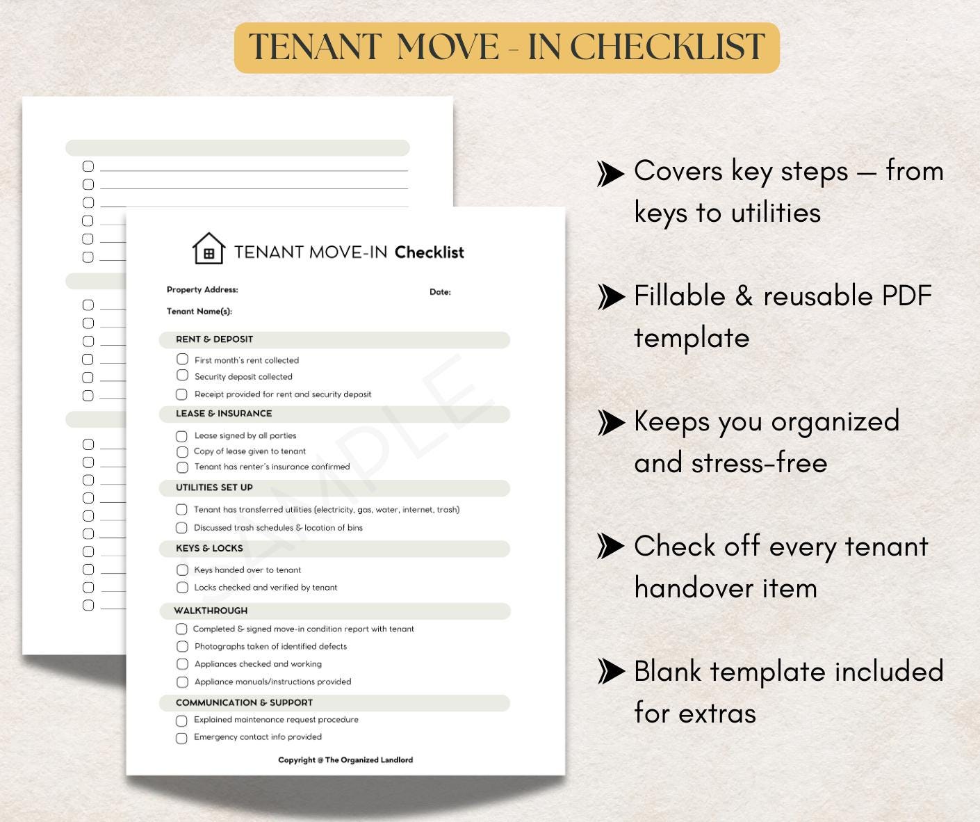 Tenant Welcome Packet | Essential Move-in Forms, Checklists & Welcome ...