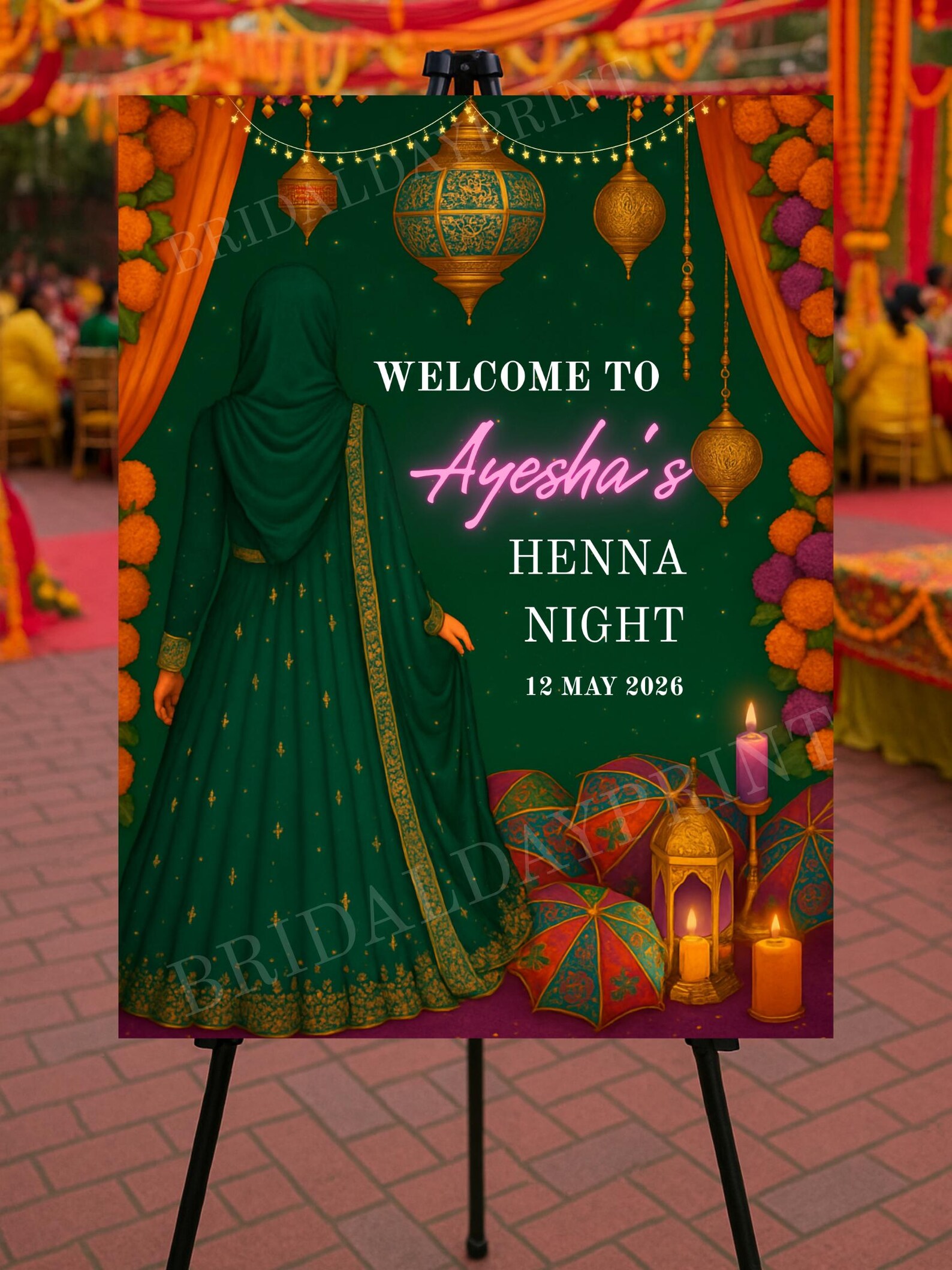 Mehndi Welcome Sign: Indian & Pakistani Wedding Decor (digital Download ...