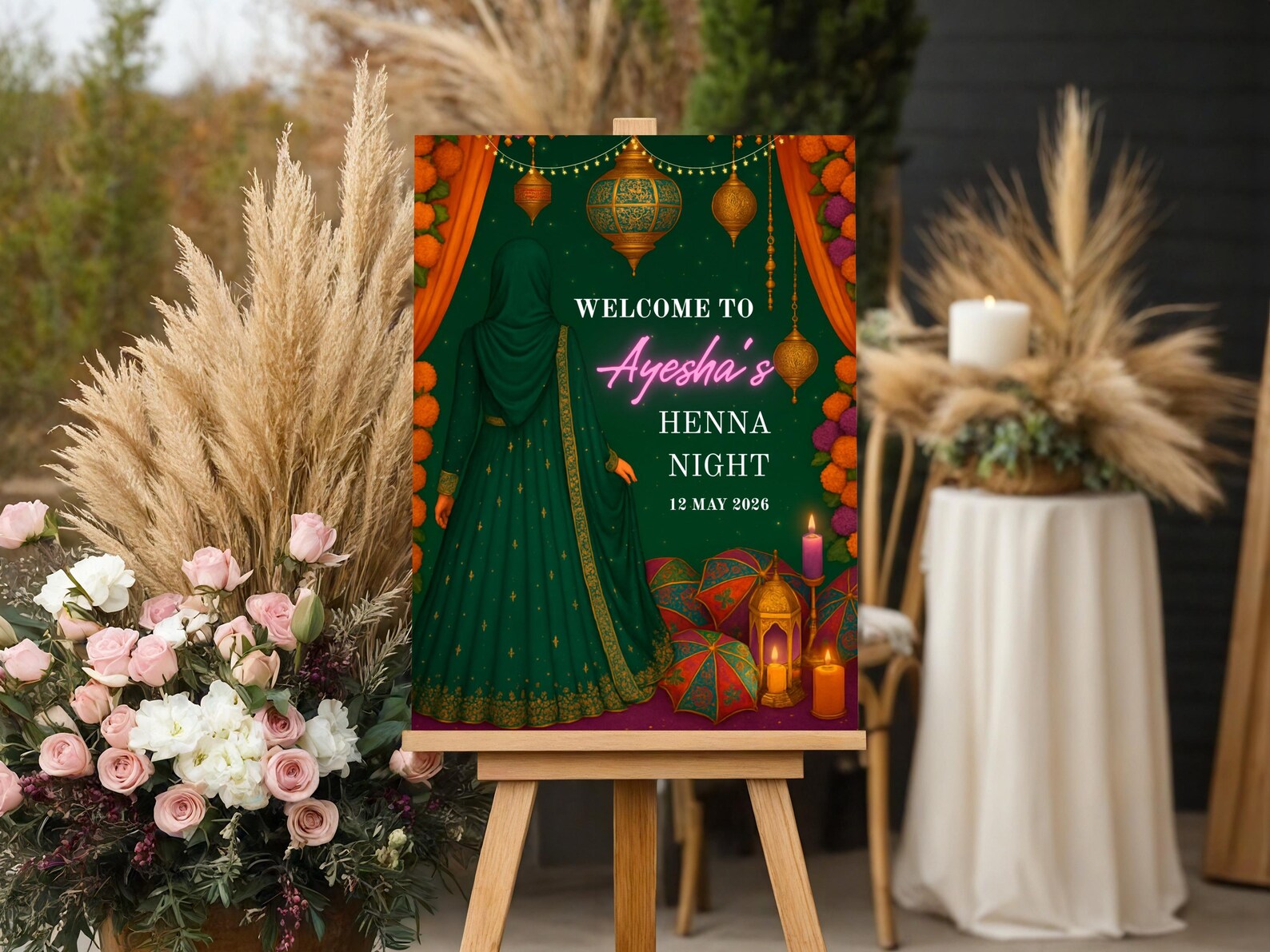 Mehndi Welcome Sign: Indian & Pakistani Wedding Decor (digital Download ...