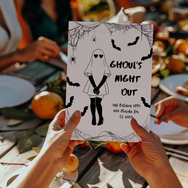 Ghouls Night Out Invitation | Halloween Girls Night Party Invite ...