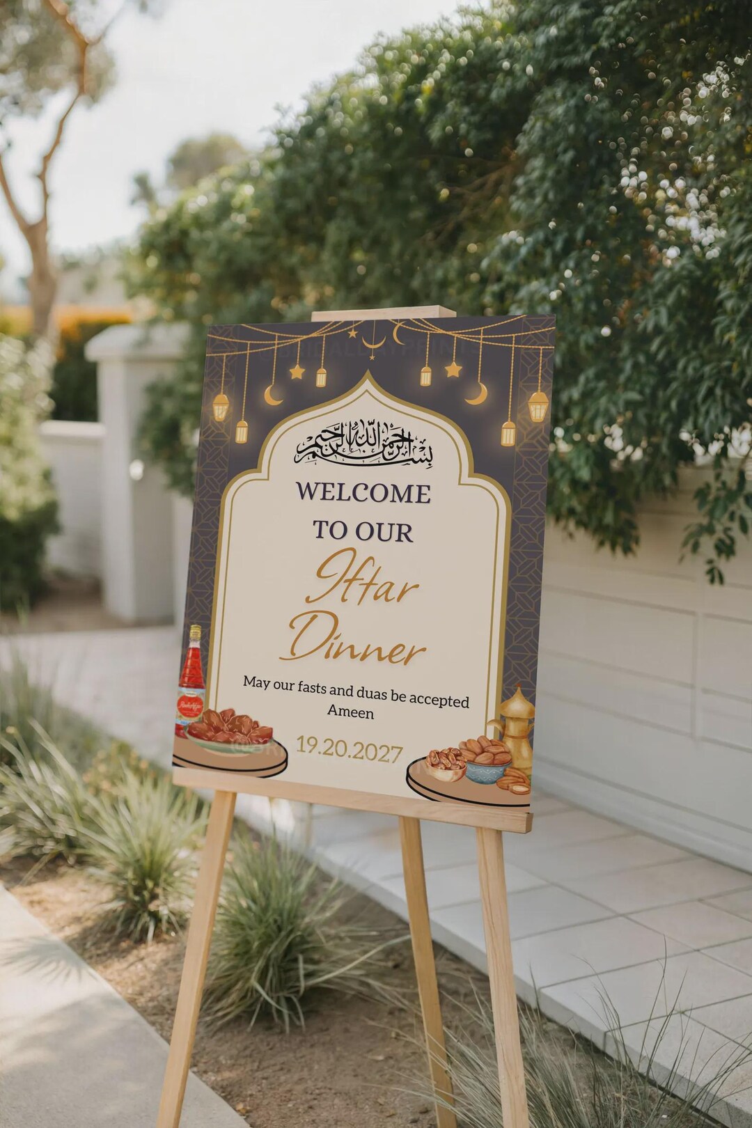 Ramadan Dinner Welcome Foam Print, Islamic Event Decor, or Home ...