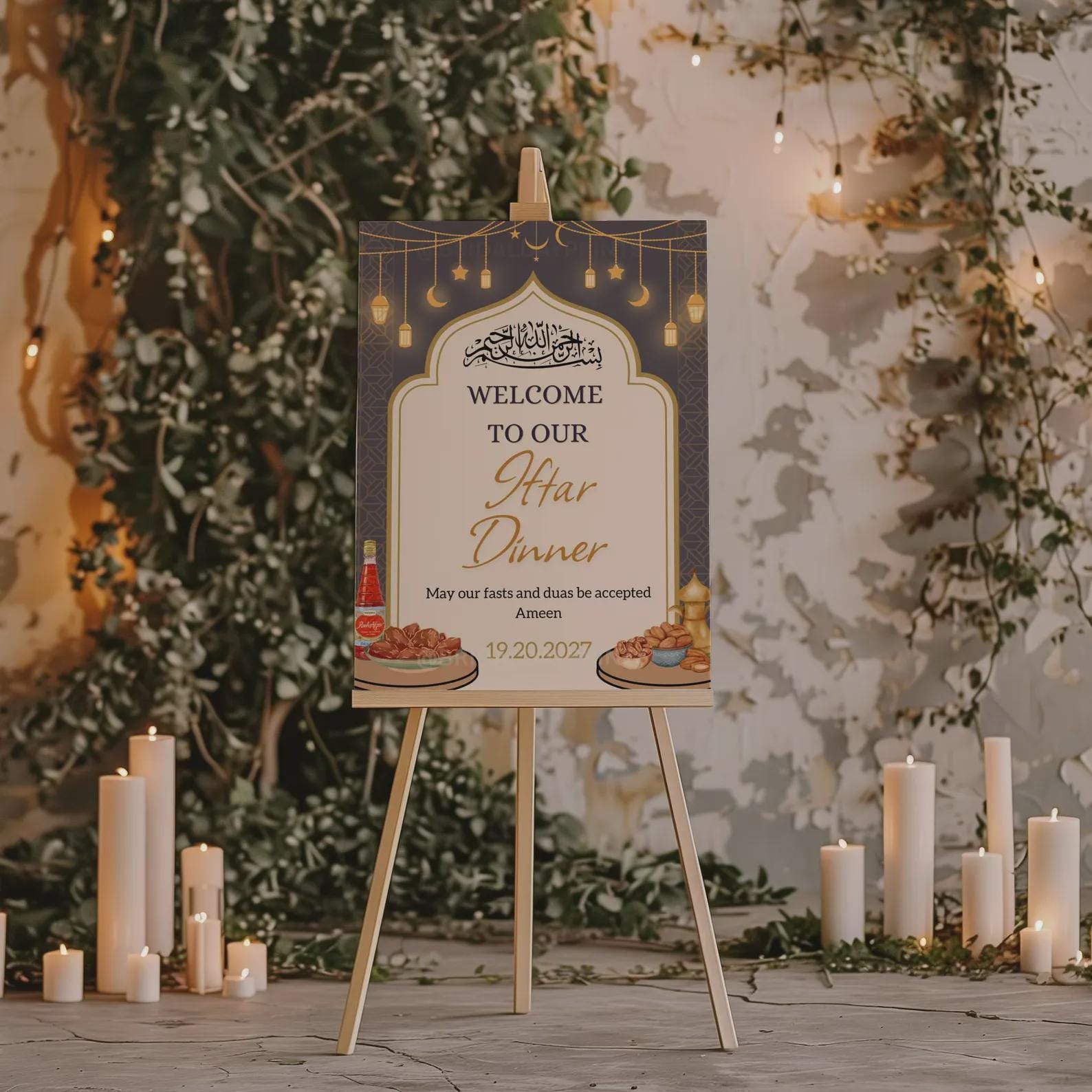 Ramadan Dinner Welcome Foam Print, Islamic Event Decor, or Home ...