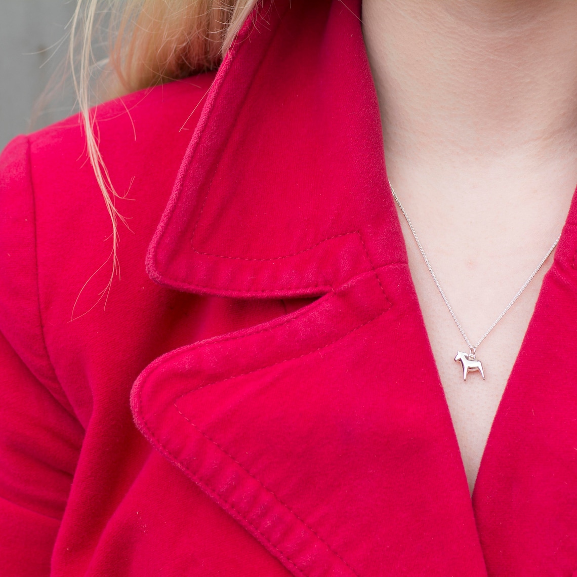 Small Sterling Silver Swedish Dala Horse Pendant - Etsy