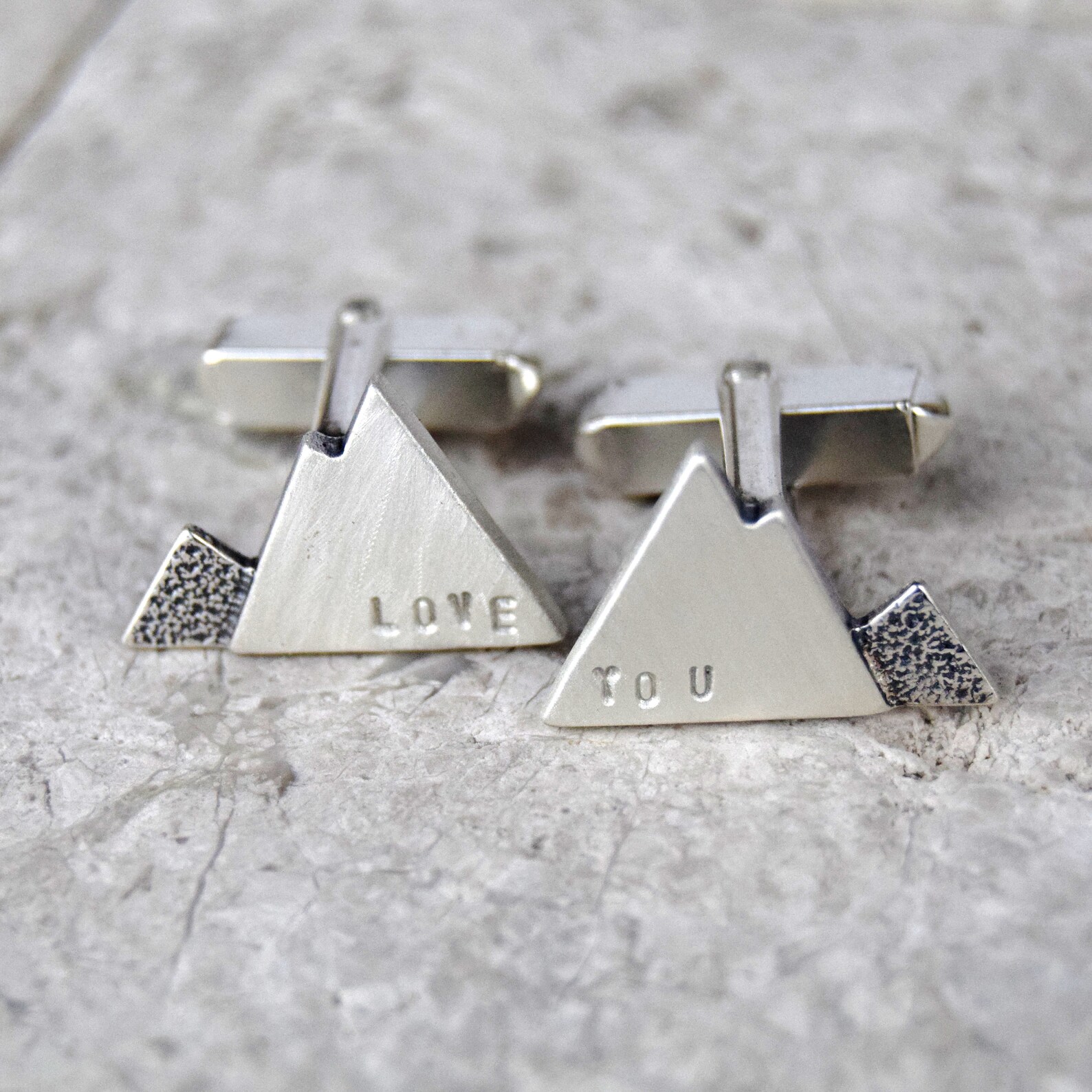 Personalised Silver Mountain Cuff Links - Etsy