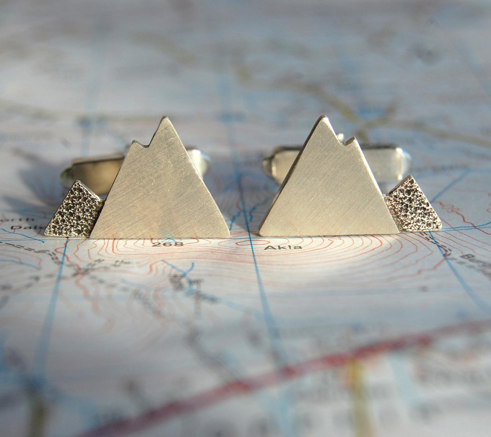 Silver Mountain Cuff Links Ideal Gifts for Men. Cufflinks Are Inspired ...