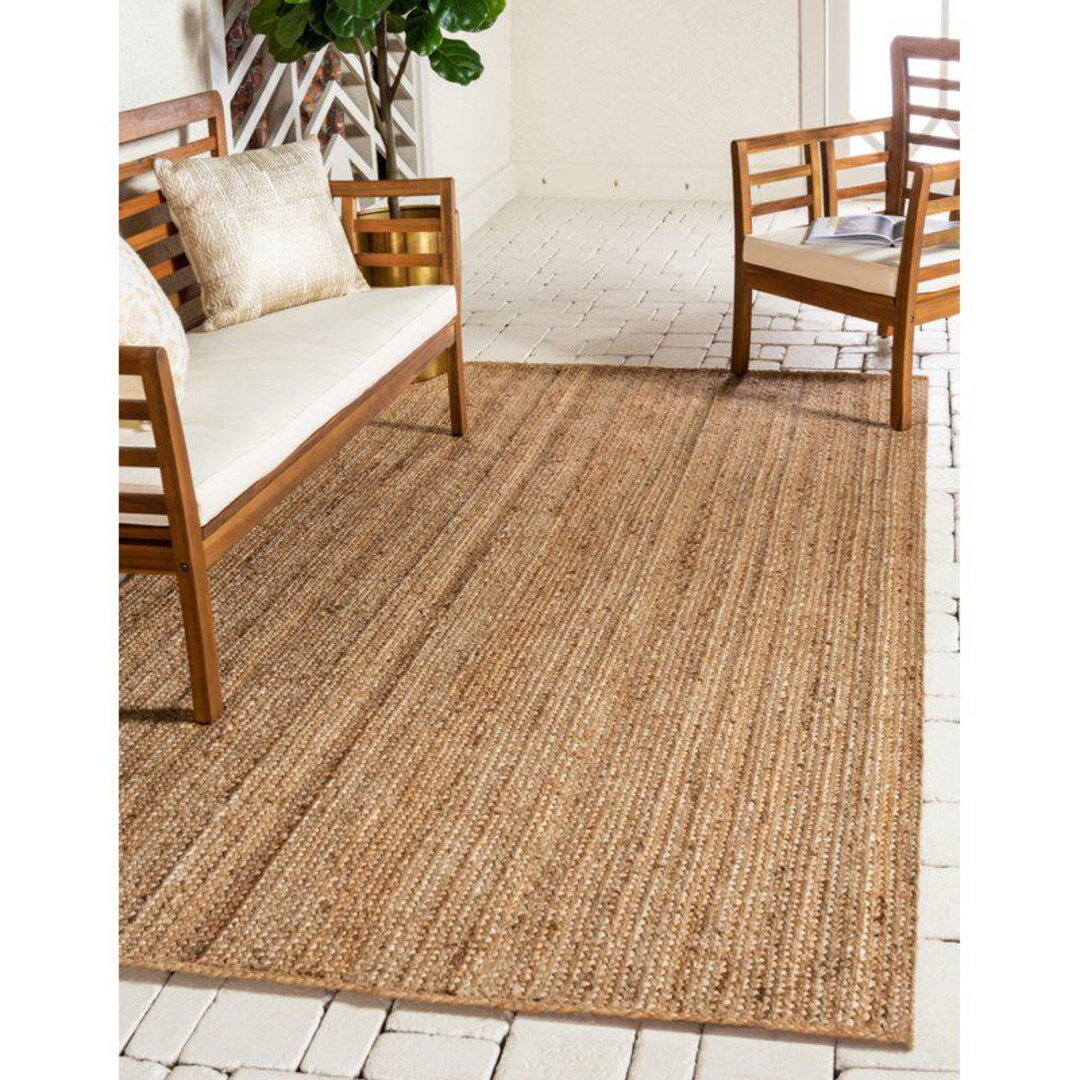 Handmade Jute Area Rug, Braided Boho Farmhouse Decor - Etsy
