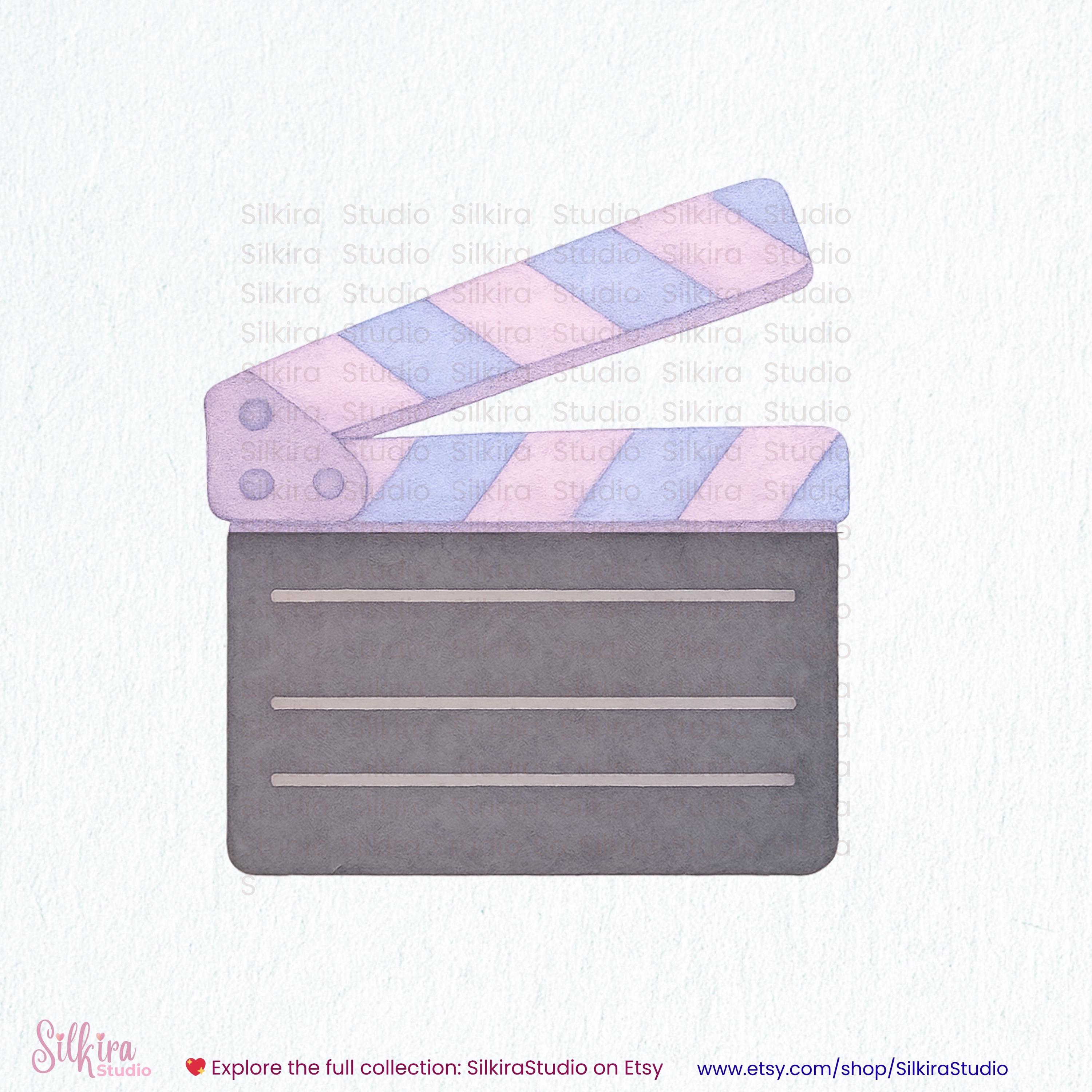 Movie Night Watercolor Clipart Pack | Popcorn, 3D Glasses, Soda, Candy ...