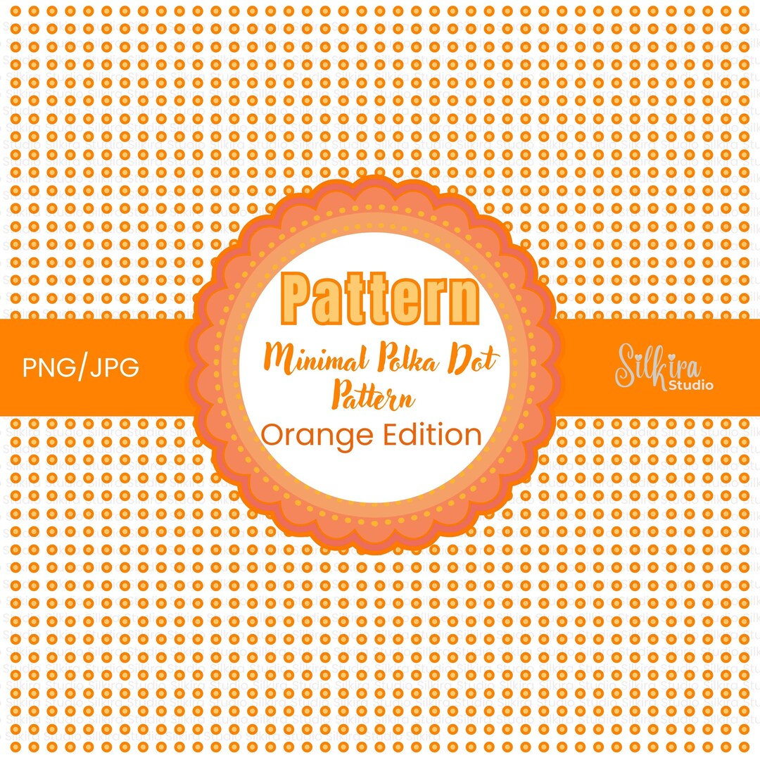Minimal Polka Dot Pattern – Orange Edition | Digital Paper | Seamless ...