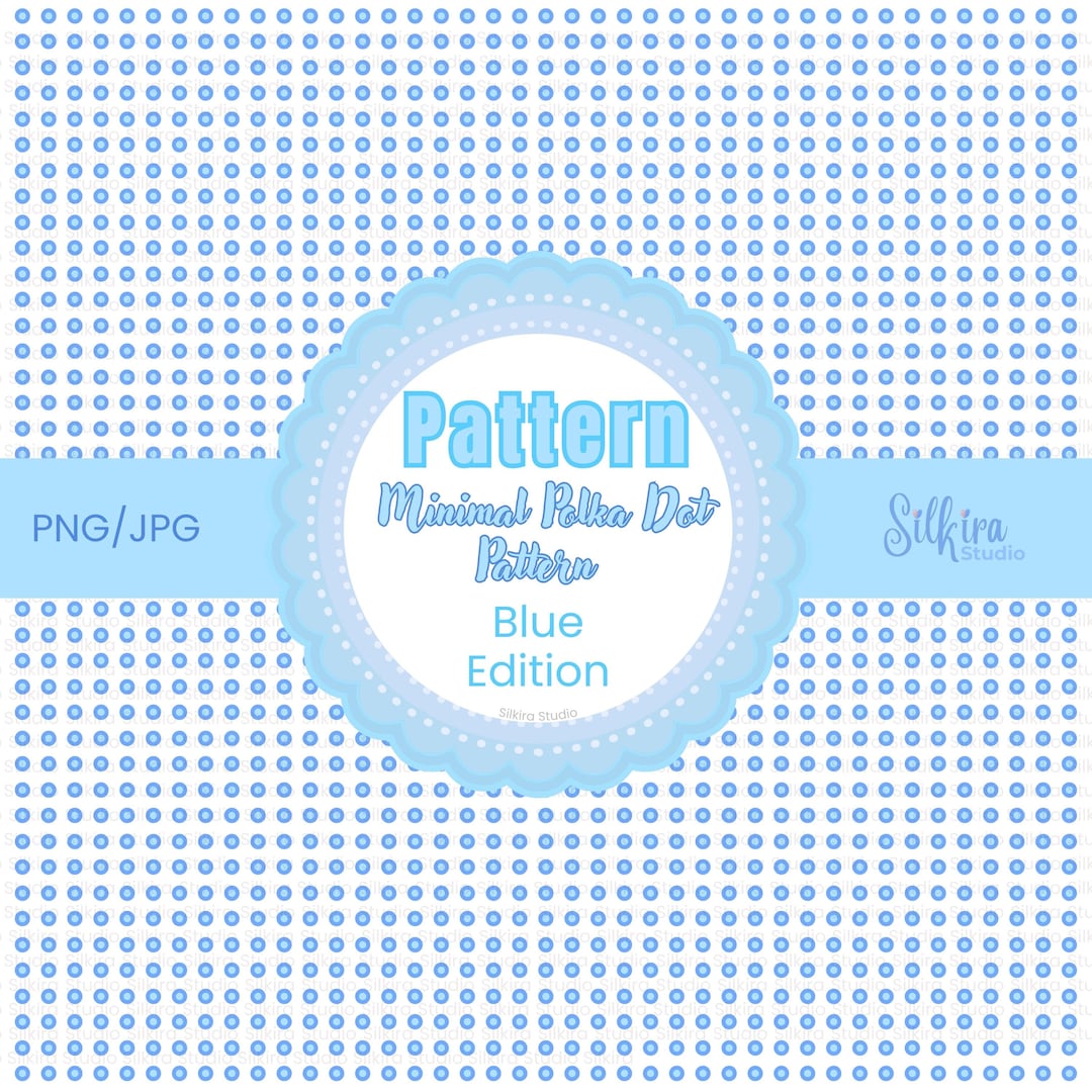 Blue Polka Dot Digital Paper: Scrapbook Backgrounds (PNG, JPG, PDF A4 ...