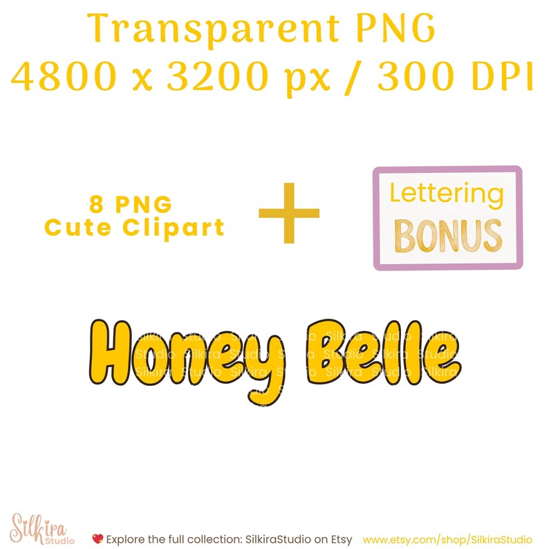 Honey Belle | Kawaii 3D Bee Clipart PNG | Bumblebee in High-resolution ...