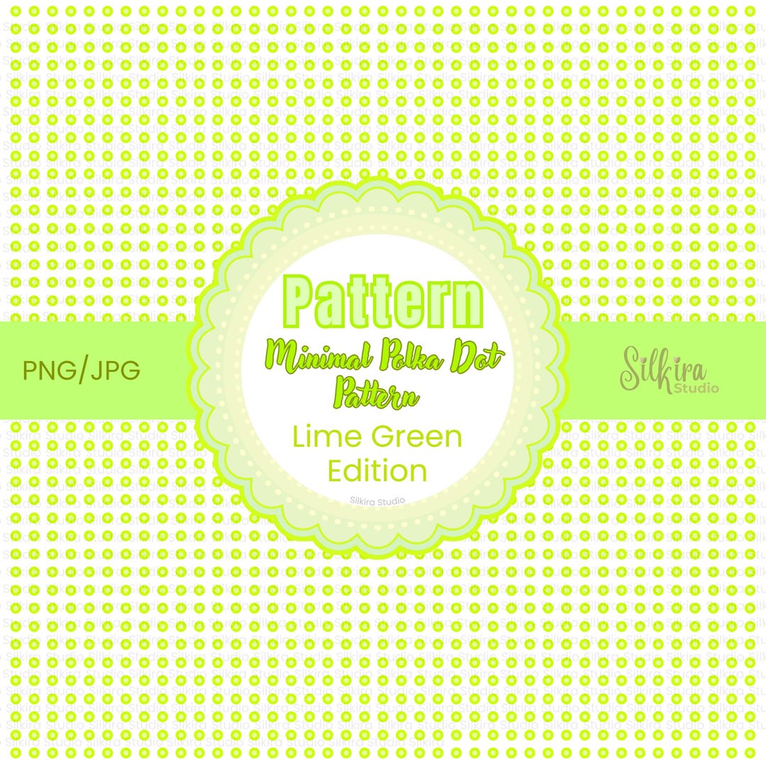 Lime Green Polka Dot Digital Paper: Scrapbooking Backgrounds (PNG, JPG ...