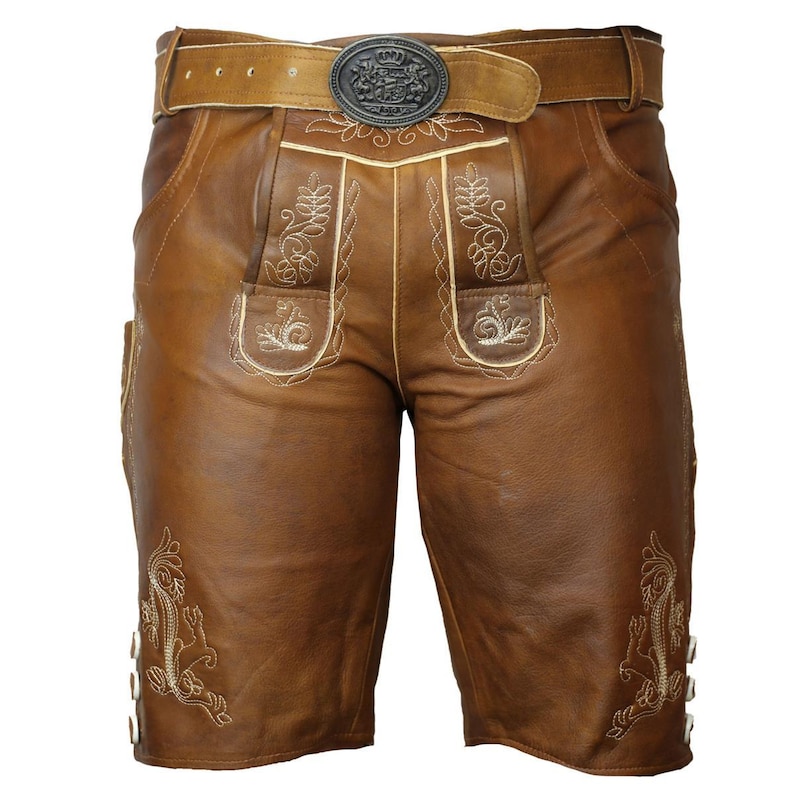Authentic Bavarian Lederhosen Men’s Oktoberfest Shorts – Traditional ...