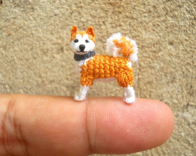 Miniature Akita Tiny Crochet Mini Amigurumi Dog Stuff Animal | Etsy