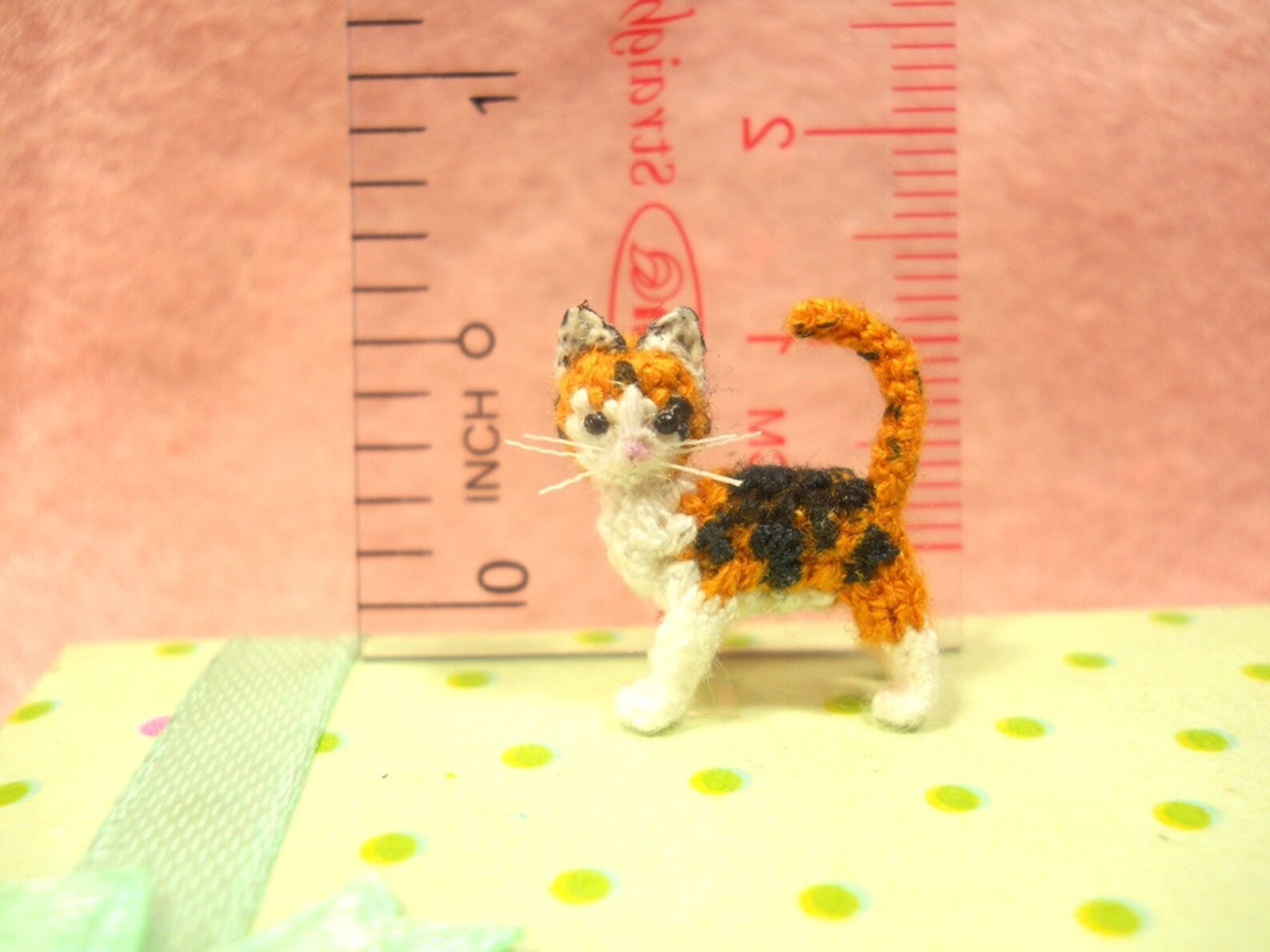 Miniature Calico Cat - Micro Crochet Cat Kitten Amigurumi Stuffed ...