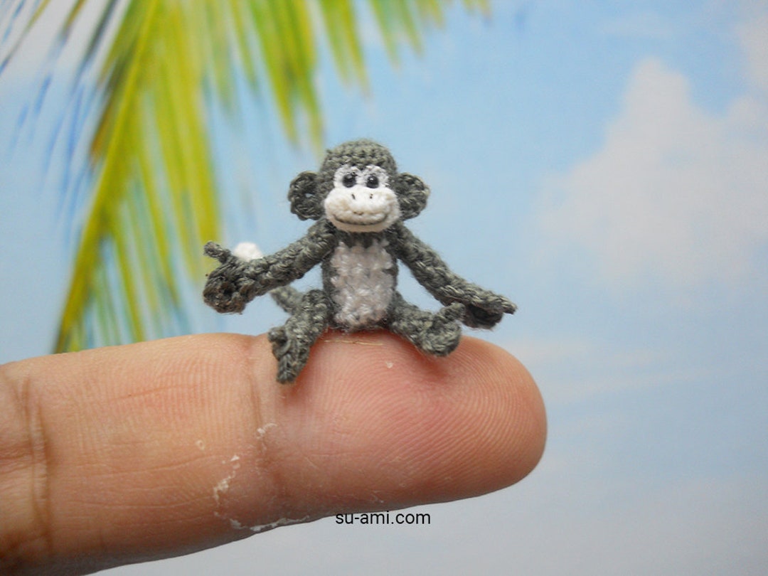 Micro Mini Monkey - Tiny Crocheted Monkeys - Made to Order - Etsy