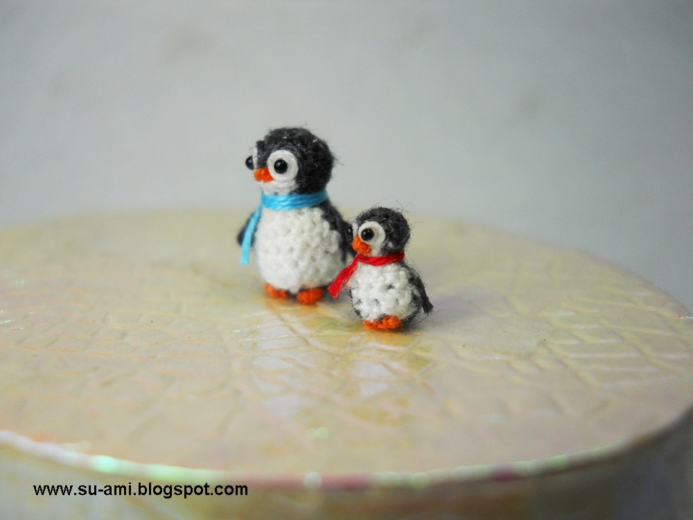 Micro Miniature Penguins Mini Tiny Crochet Penguin Amigurumi - Etsy