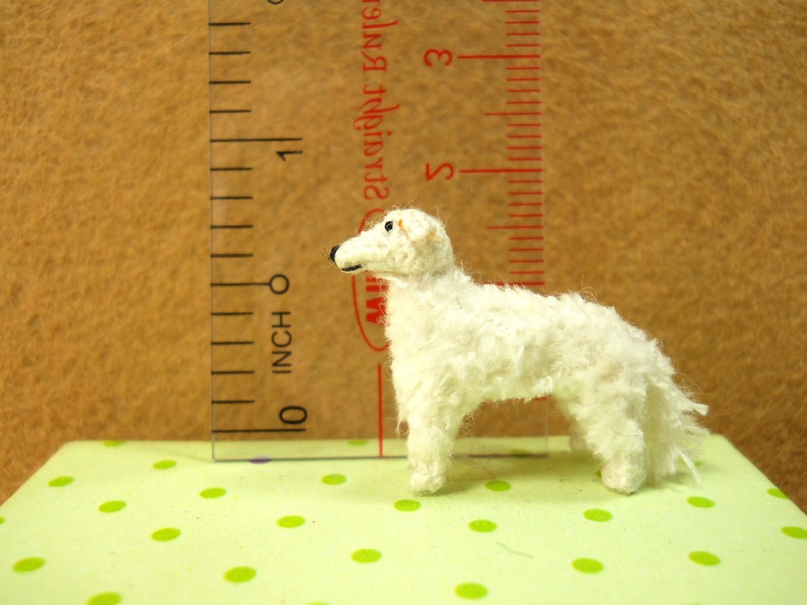 Mini White Borzoi - Micro Crochet Miniature Dog Stuffed Animals - Made ...