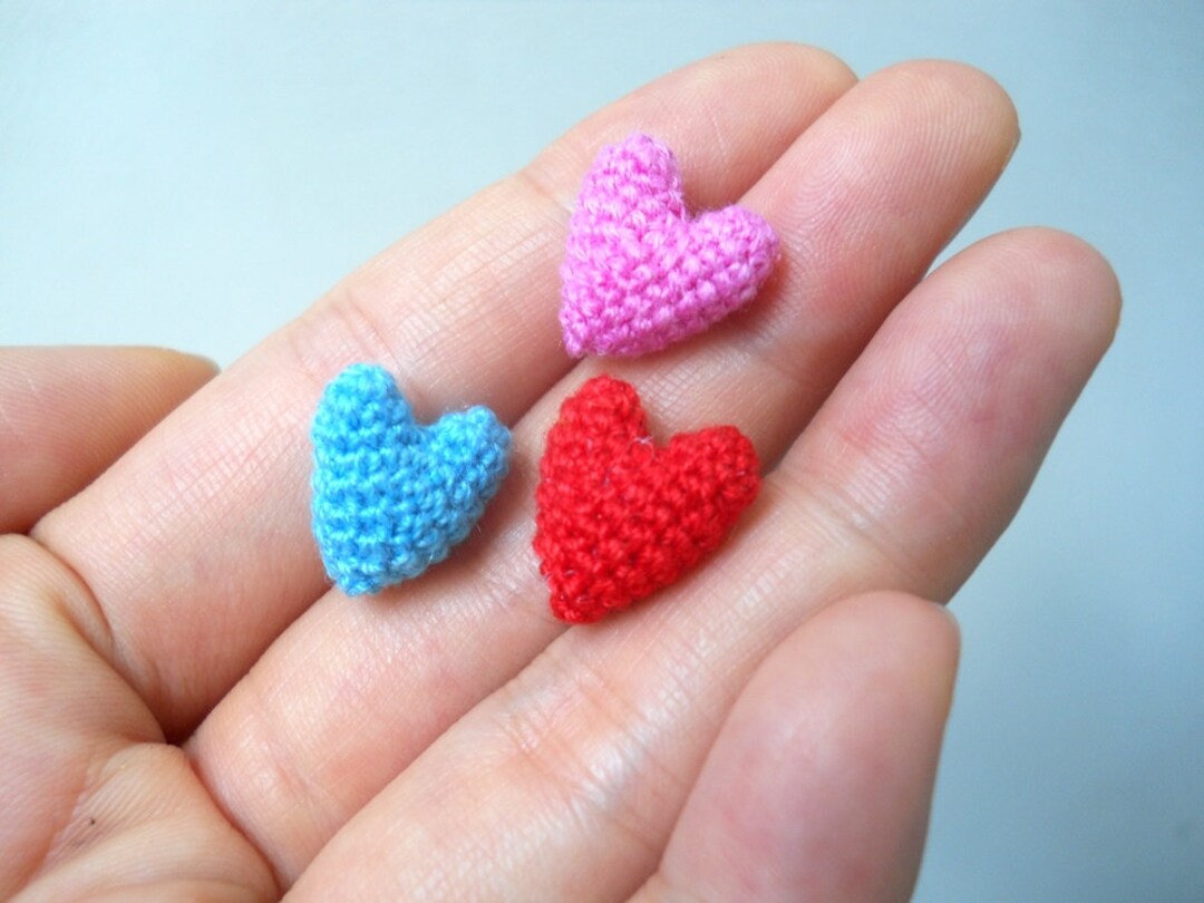 Micro Crocheted Heart - Made to Order - Etsy