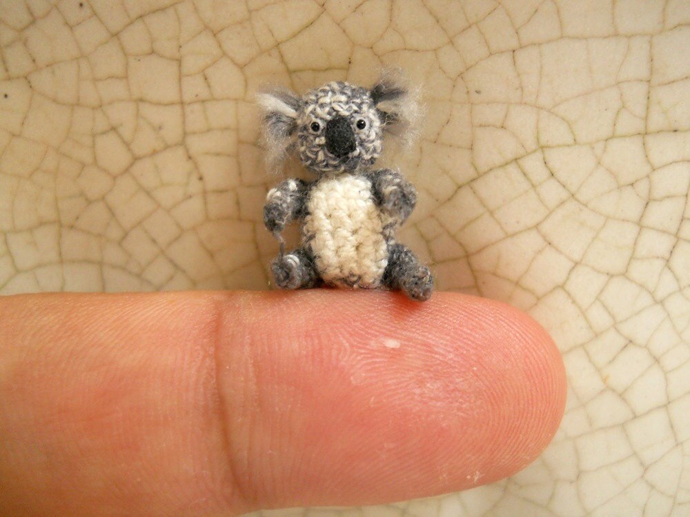 Miniature Koala Bear Amigurumi Micro Crochet Bear Stuffed | Etsy