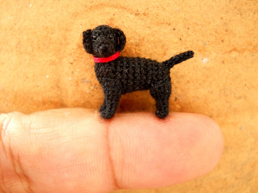Miniature Black Labrador Retriever - Tiny Crochet Dog Stuffed Animals ...