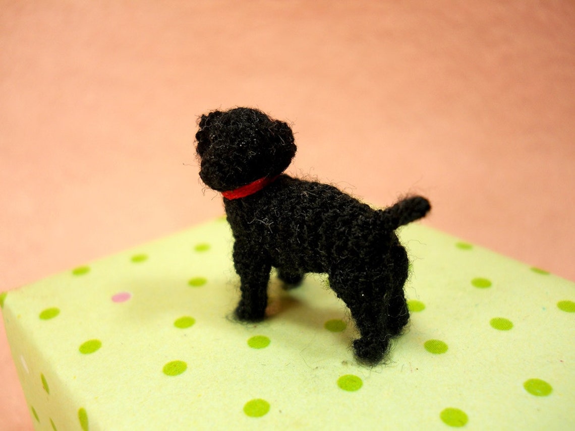 Miniature Black Labrador Retriever Tiny Crochet Dog Stuffed | Etsy