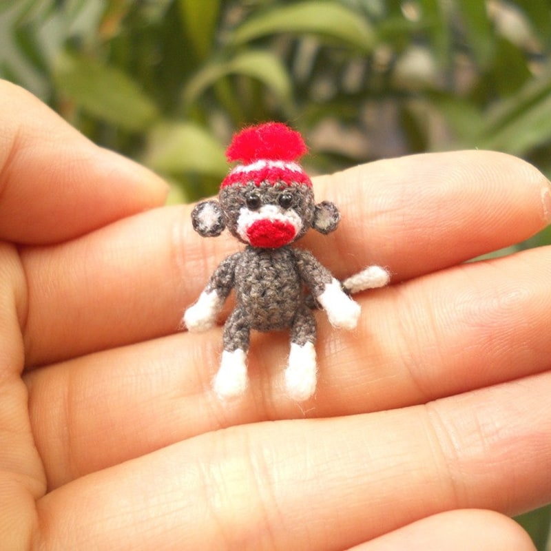 Tiny Sock Monkey - Etsy