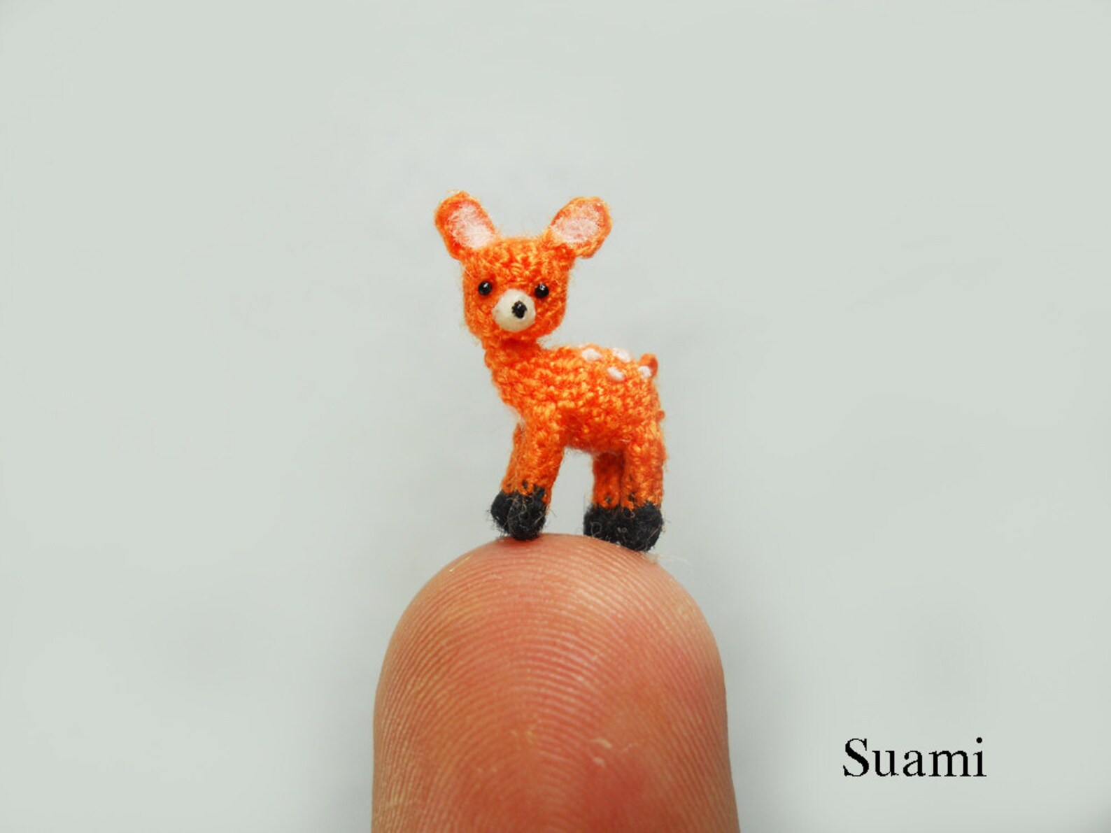 Extreme Micro Fawn Deer 1/2 Inch - Tiny Miniature Crochet Amigurumi ...