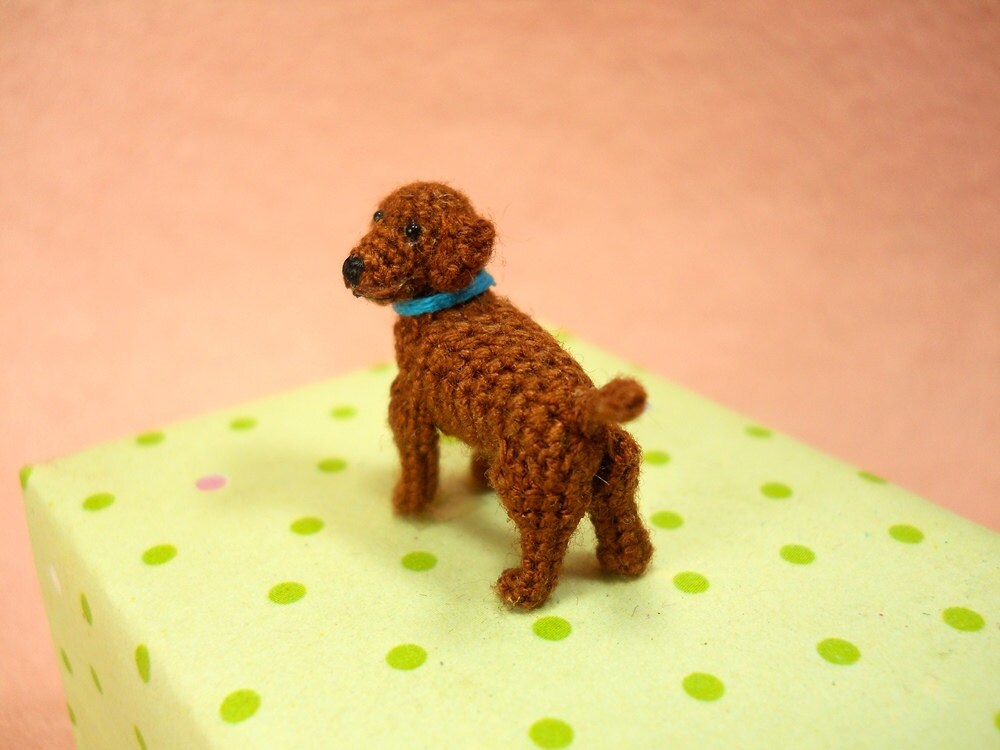 Miniature Brown Labrador Retriever Tiny Crochet Dog Stuffed | Etsy