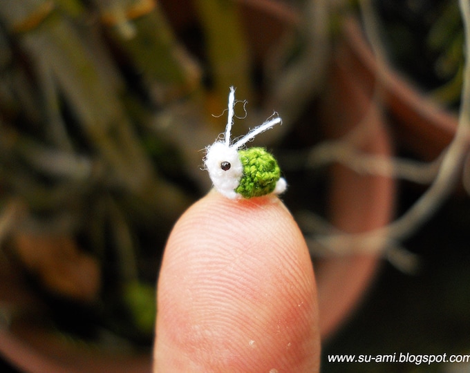 MICRO Mini Garden Snail, 1mm Shell, Handmade 1:12 Scale Miniature Brown ...
