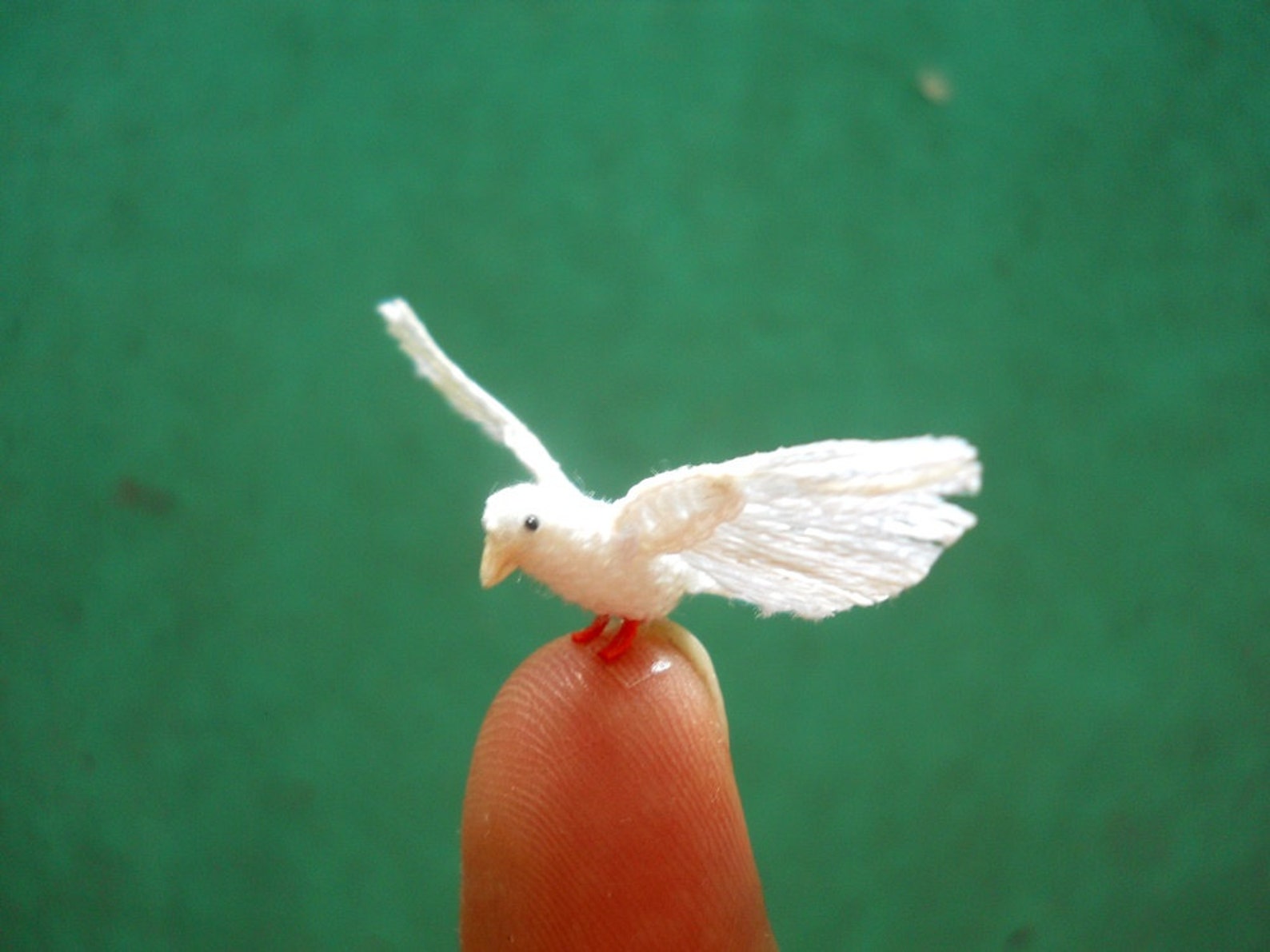 Miniature White Dove Micro Amigurumi Miniature Crochet Bird | Etsy