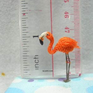 Miniature Flamingo - Micro Amigurumi Miniature Crochet Bird Stuffed ...