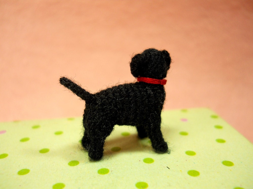 Miniature Black Labrador Retriever Tiny Crochet Dog Stuffed | Etsy