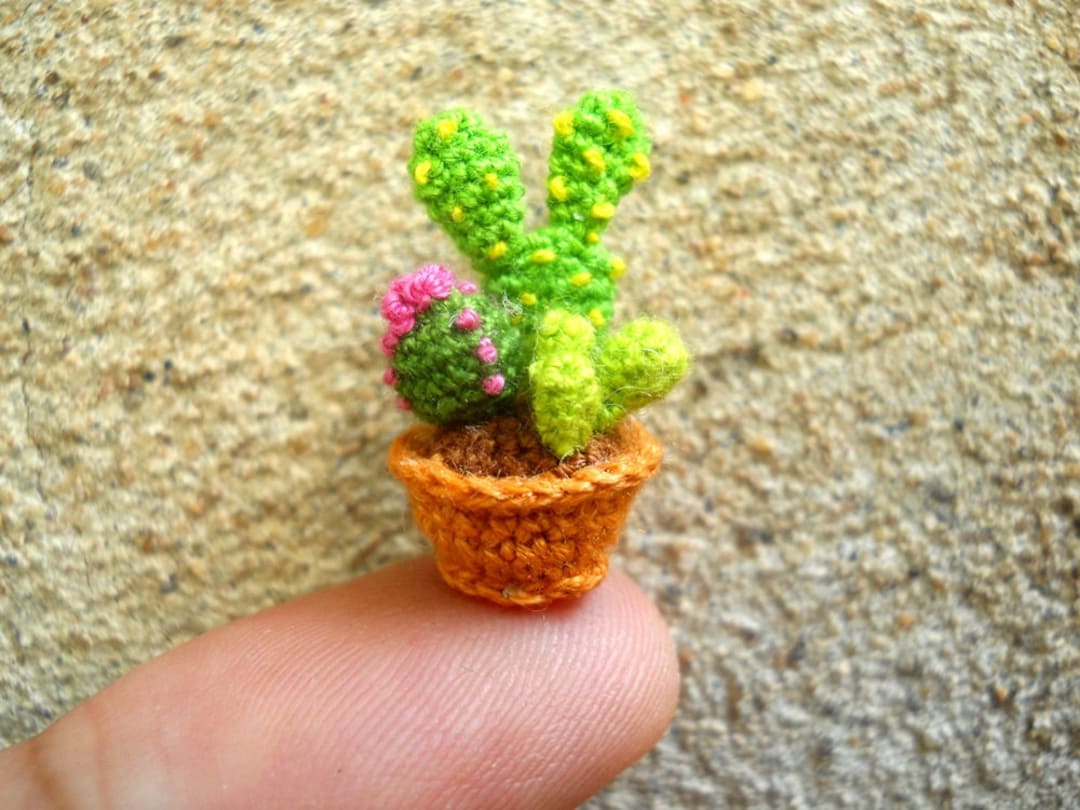 Micro Cactus Type 04 -tiny Crochet Cactus Amigurumi Plant - Made to ...