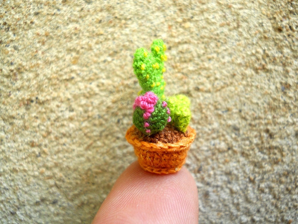 Micro Cactus Type 04 -tiny Crochet Cactus Amigurumi Plant - Made to ...