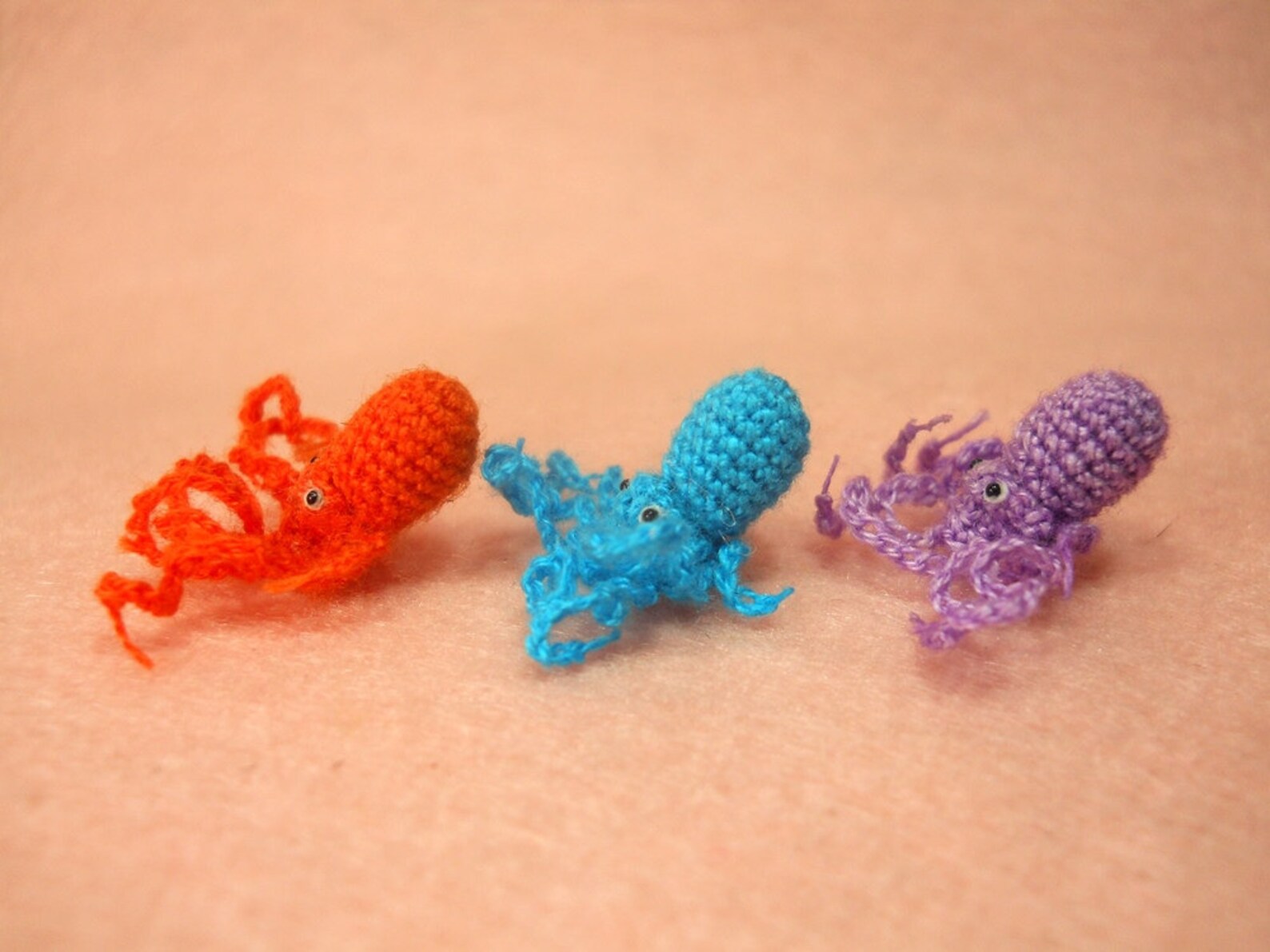 Miniature Octopus Tiny Crochet Micro Amigurumi Stuffed - Etsy