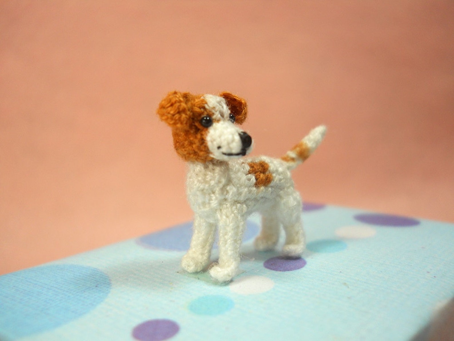 Jack Russell Terrier Tiny Crochet Dog Stuffed Animals Made | Etsy
