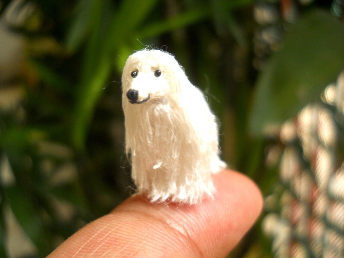 1 Inch Afghan Hound Micro Crochet Miniature Dog Stuffed - Etsy UK