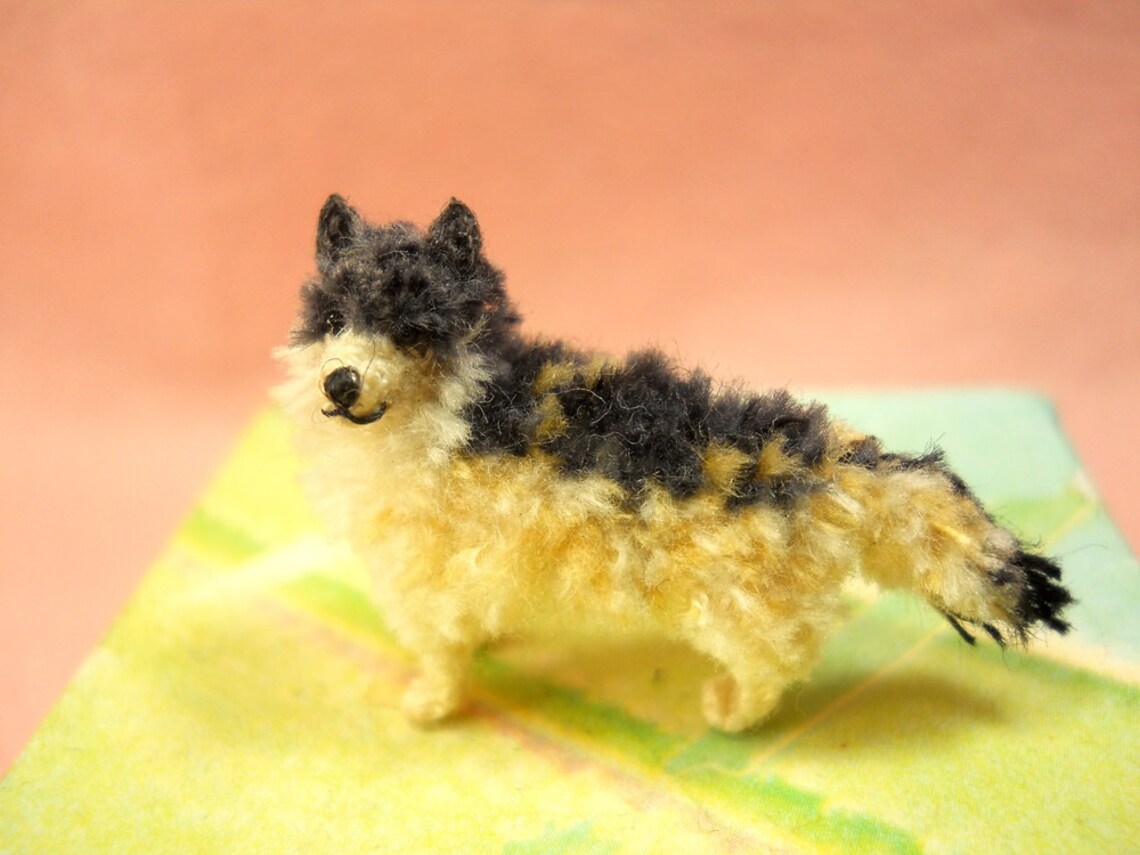 Miniature Crocheted Wolf - Tiny Amigurumi Dog Stuffed Animal - Made to ...